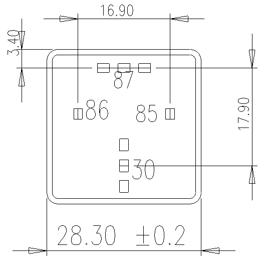 Mini Power Auto Electrical Relays , Pcb Type 4 Pin Spdt Automotive ...