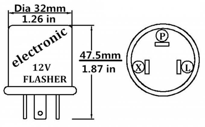 Heavy Duty Turn Signal Electronic Led Flasher , 12V 3 Pins Micro ...