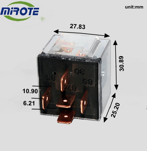 Transparent Color 40 Amp 5 Pin Relay , Automotive Power Relay With ...