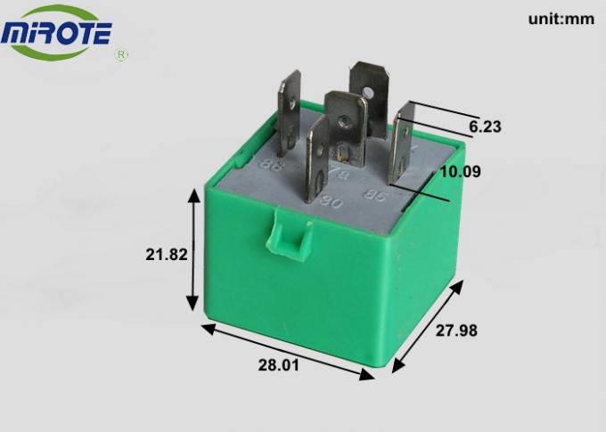 Green Color 12 Volt Electric Relay 30amp 5pins 03447012 Automotive ...