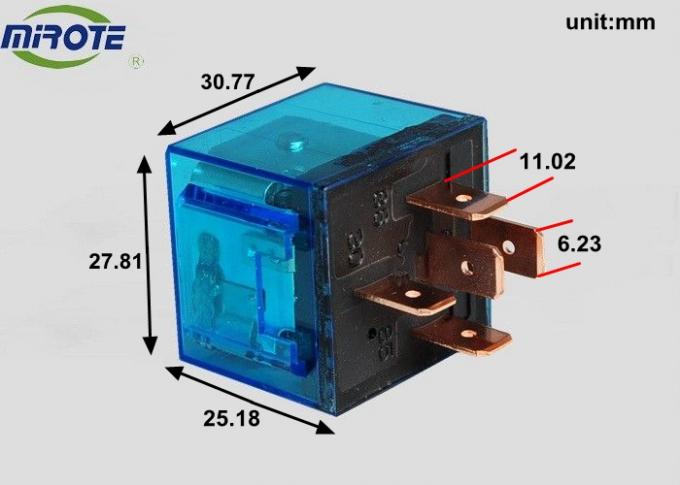 Transparent Blue 80 Amp Automotive Relay , 5 Pin Universal 12 Volt ...