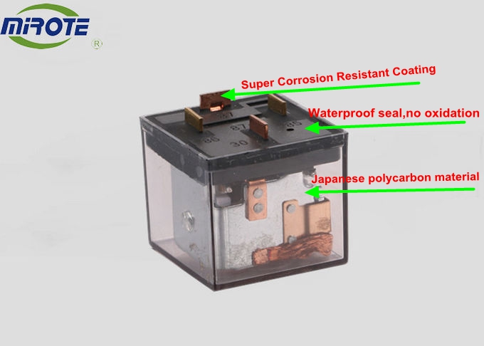Transparent Cover 80 Amp Automotive Relay , 24 Volt Relay 4 Pin With ...