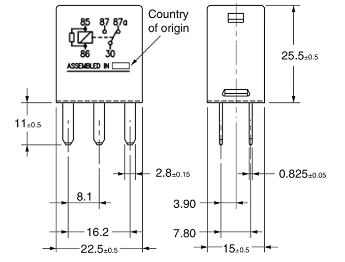 GM Motorcycle Starter Relay 12077866 12V 5 Pin Relay With Copper Contact