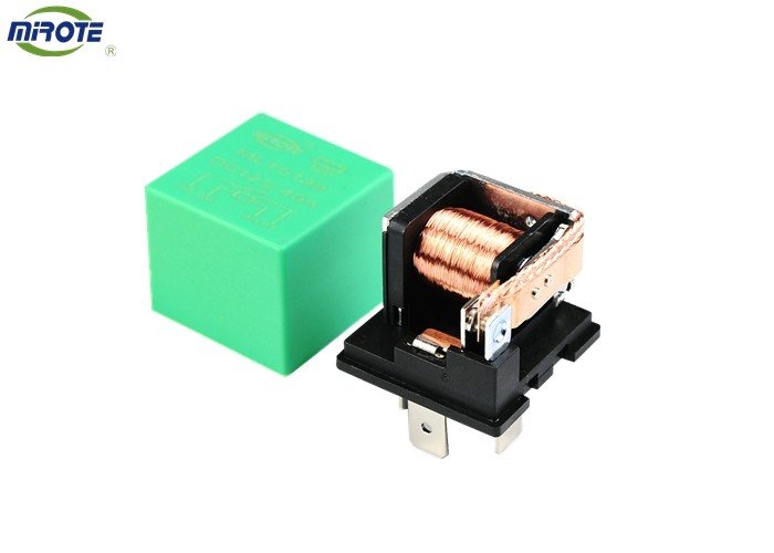 Non Waterproof Green Cover 12V 30A Automotive Relay , 12 Volt 30 Amp ...