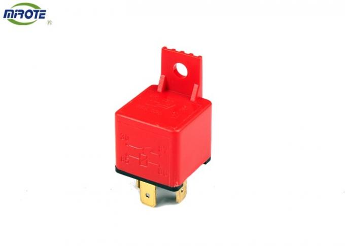 Red Cover 40 Amp Relay 4 Pin HELLA Mini Auto Relay With Bracket For Car ...