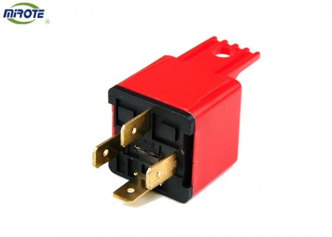 Red Cover 40 Amp Relay 4 Pin HELLA Mini Auto Relay With Bracket For Car ...